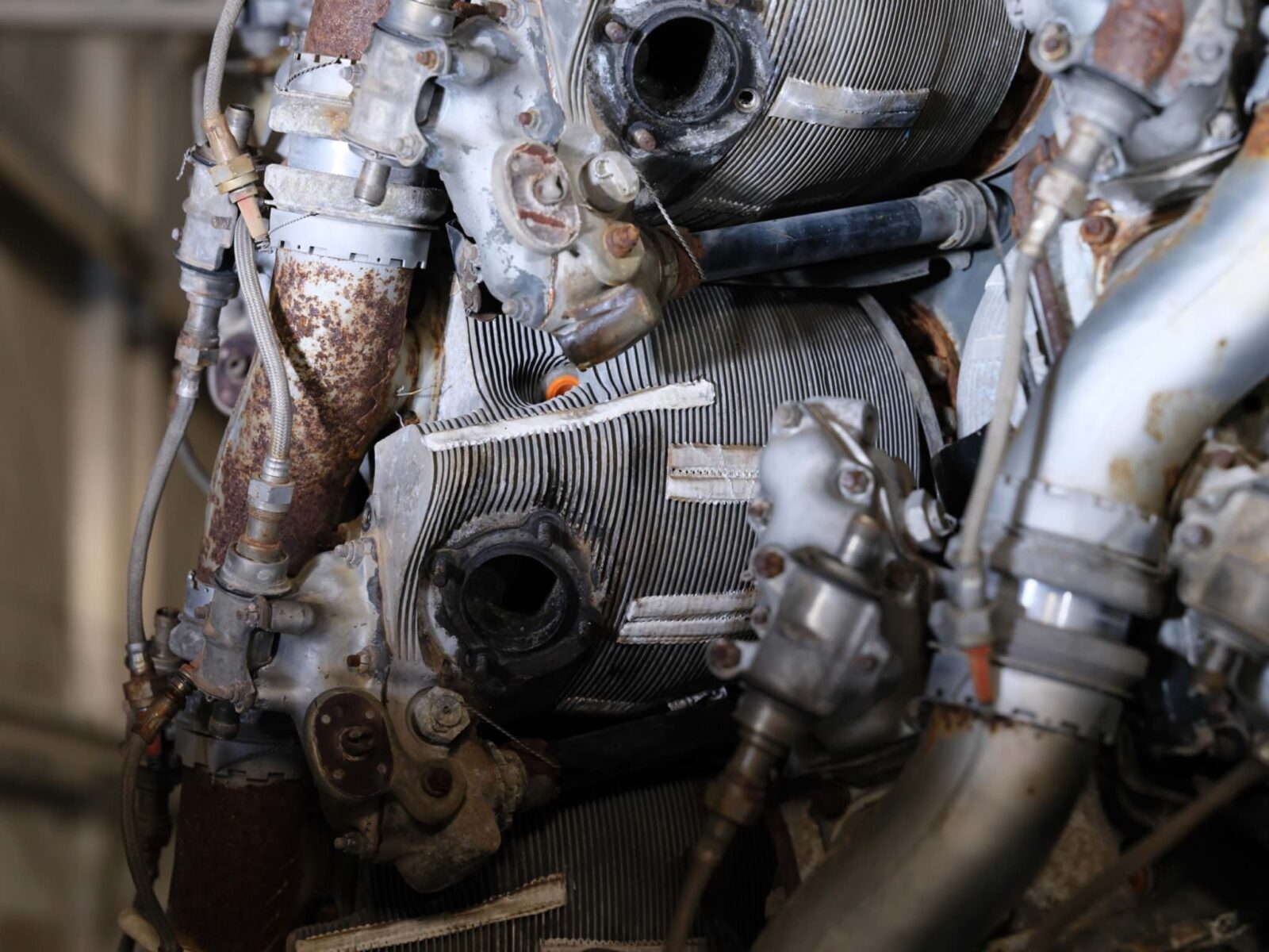 A 71.5 Liter 4,300 BHP Pratt & Whitney R-4360 Wasp Major 28 Cylinder Engine