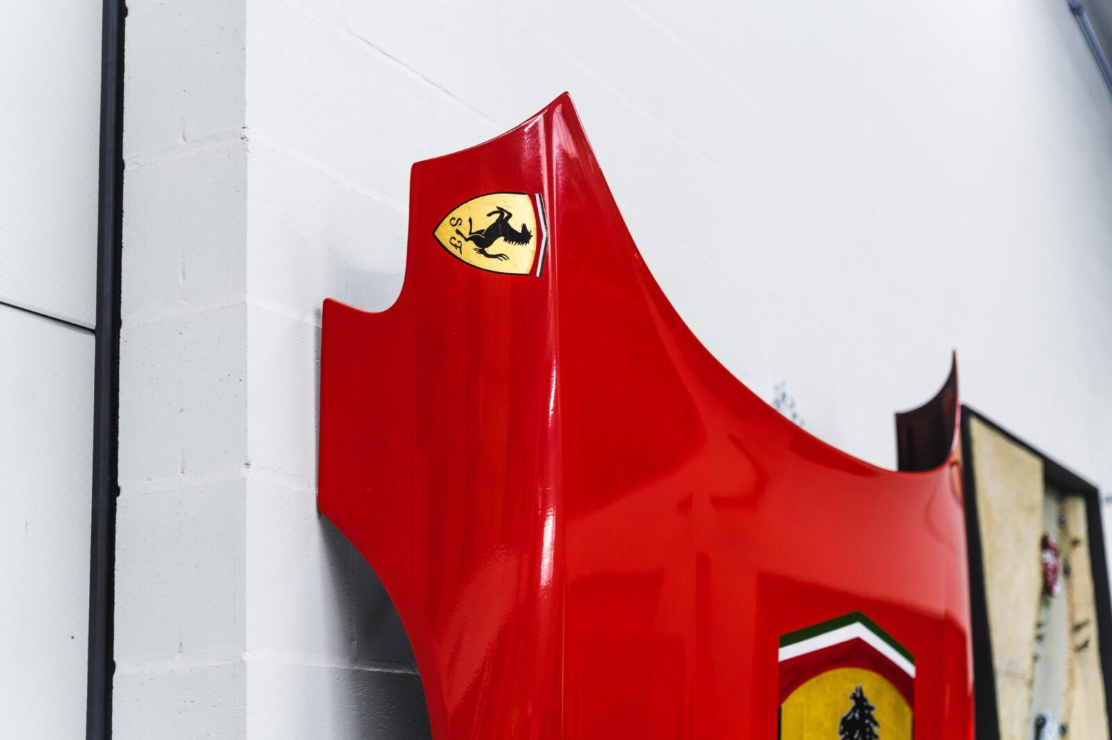 A Ferrari 456 Hood Wall Hanging Display
