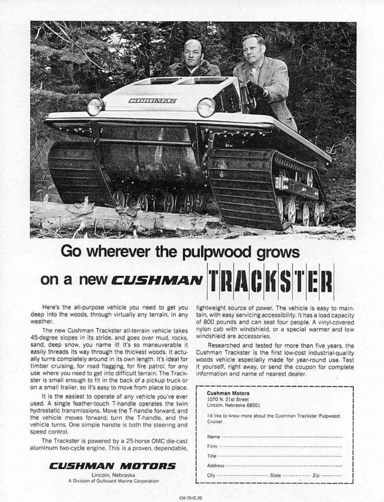 For Sale: A Rare 1970 Cushman Trackster – "The Cadillac Of ATVs"
