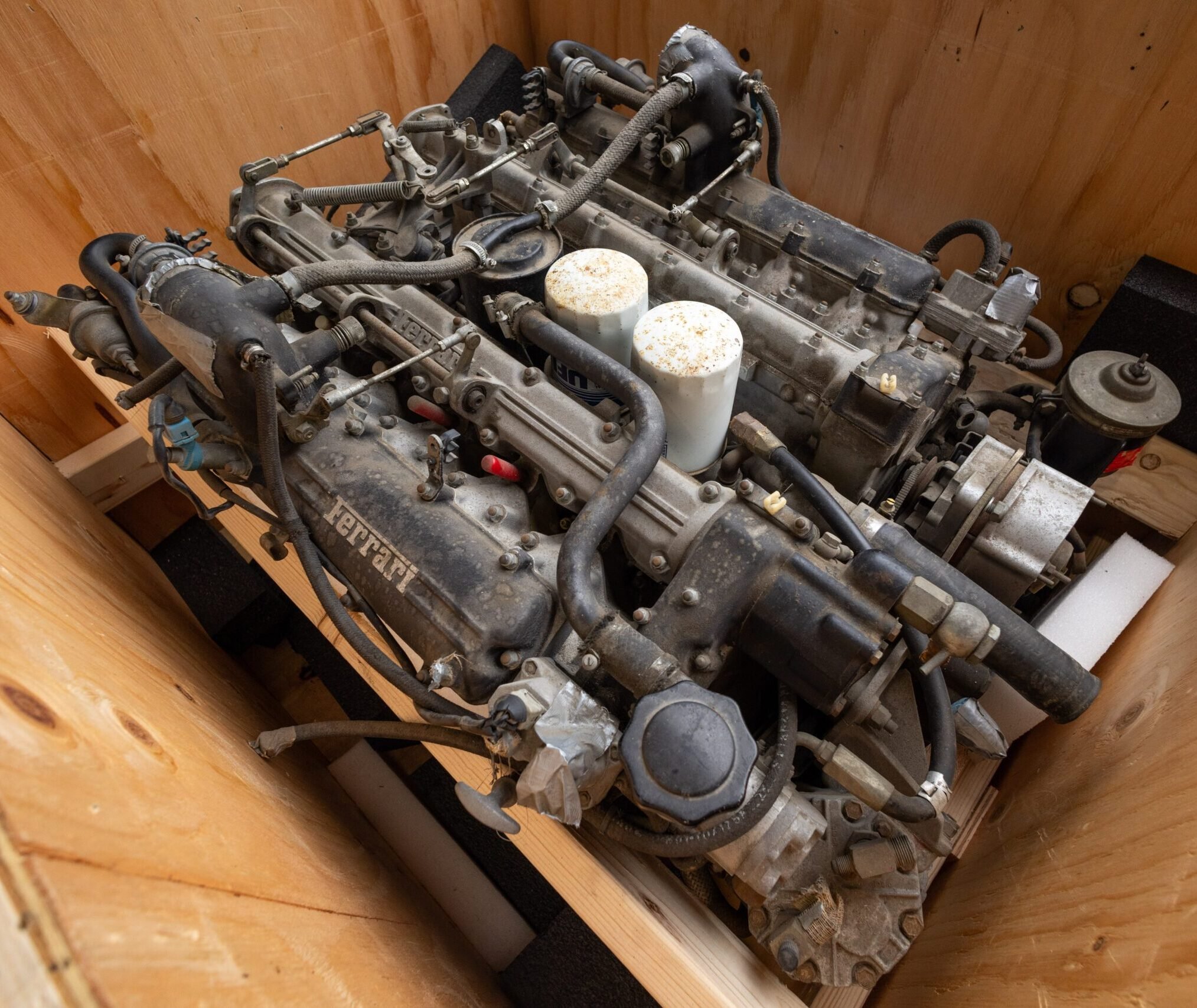 Engine Swap Ready: A Crated Ferrari Colombo V12 Engine