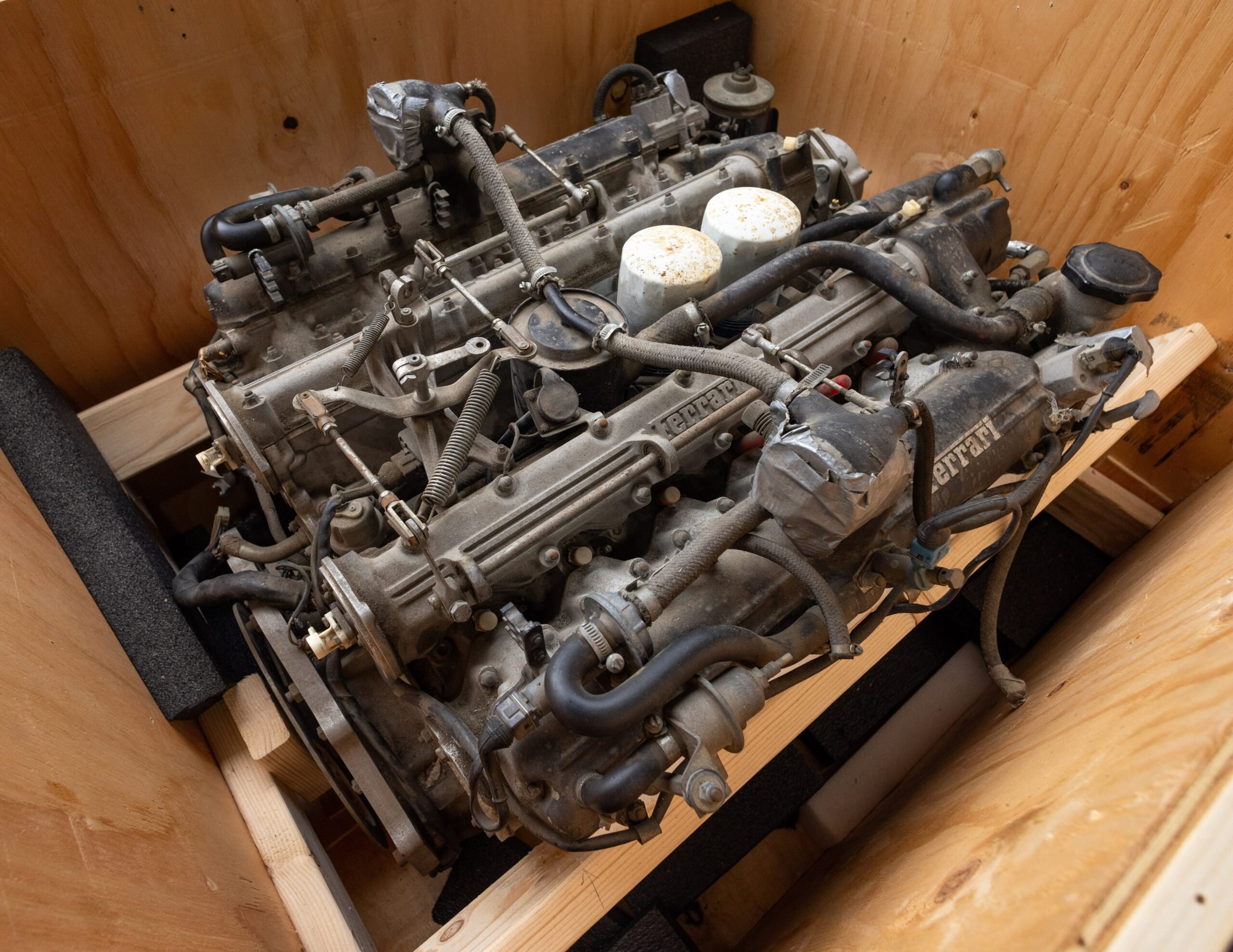 Engine Swap Ready: A Crated Ferrari Colombo V12 Engine