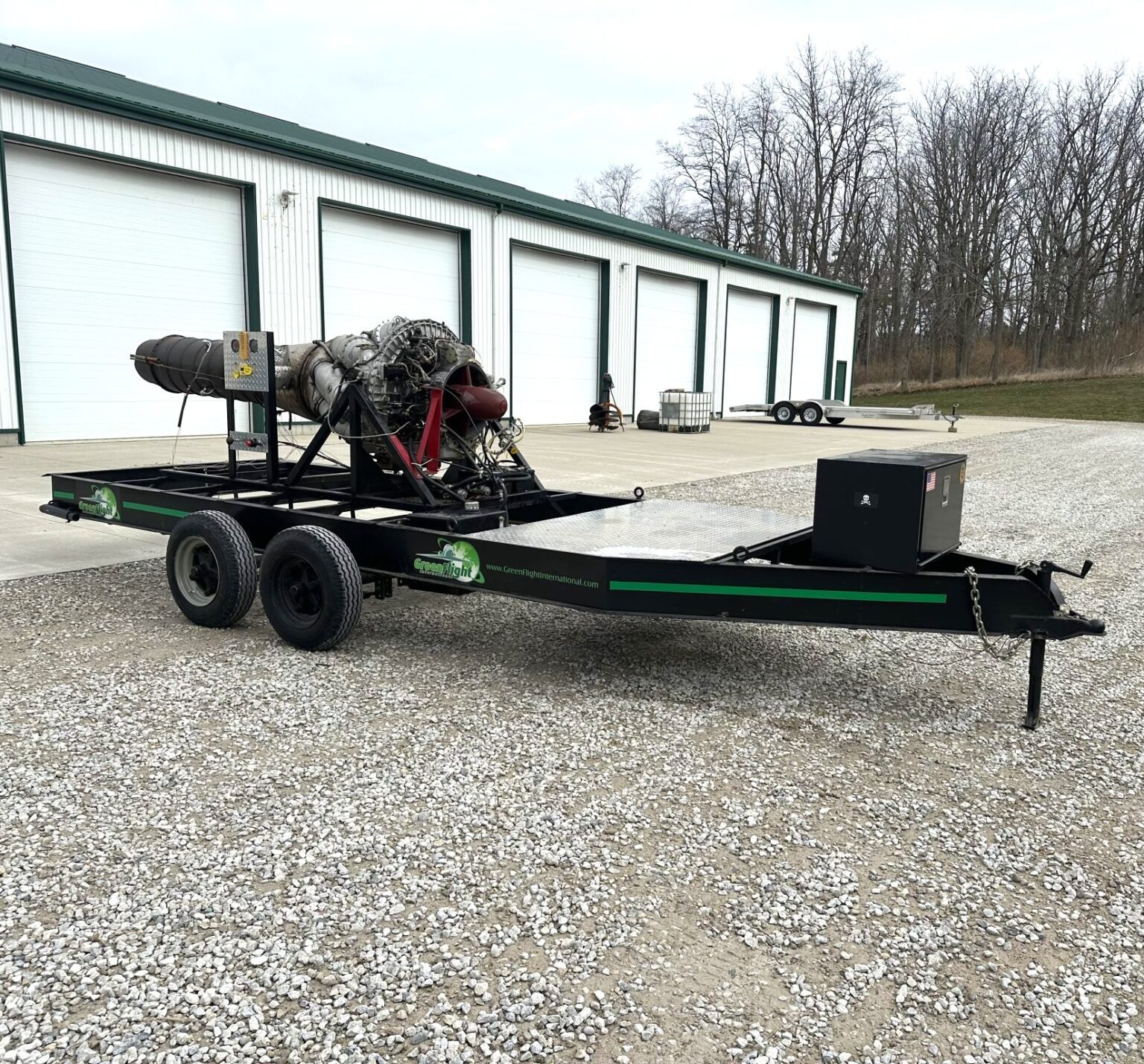 A Motorlet M-701 Turbojet Engine On A Test Run Trailer