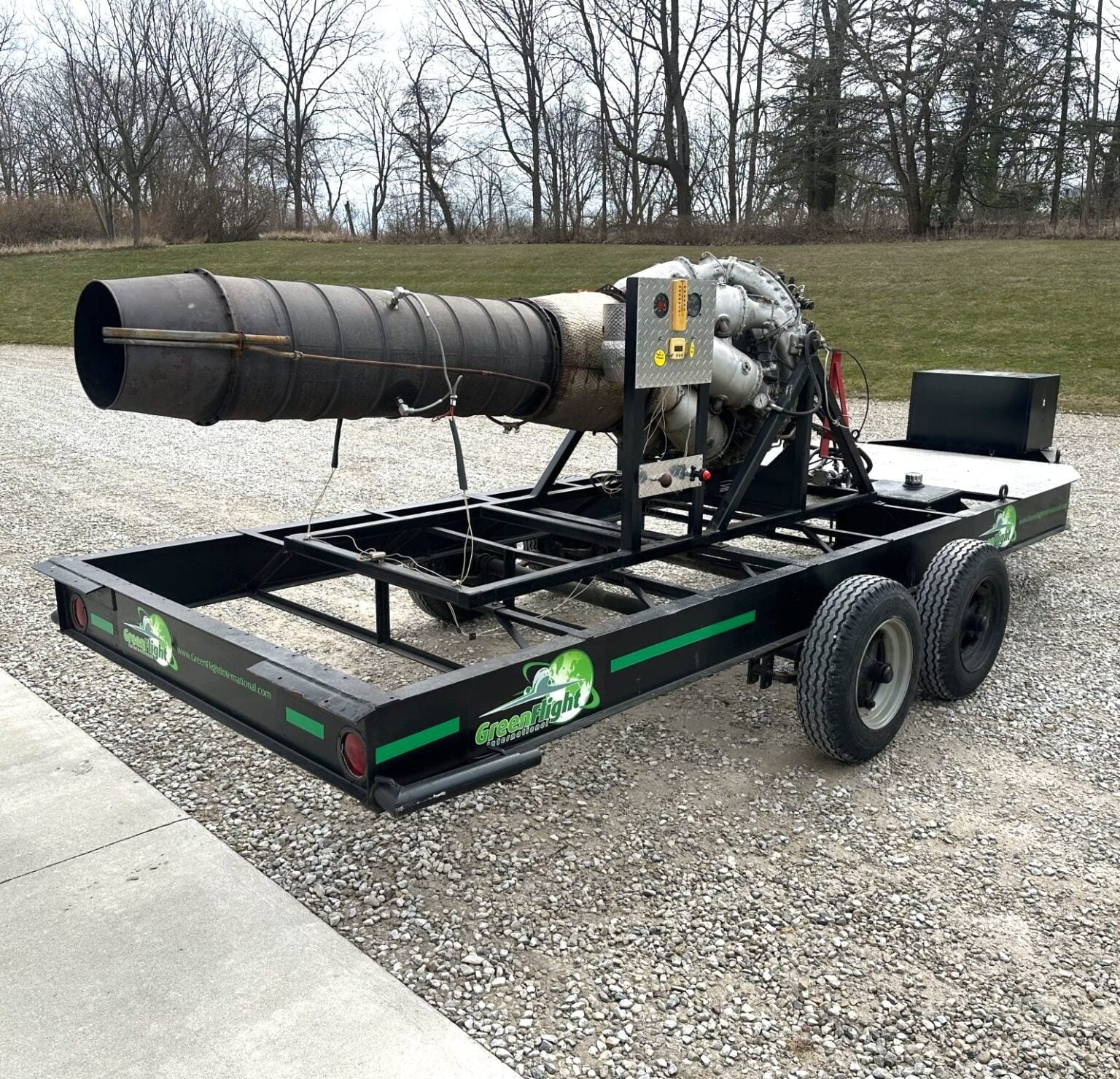 A Motorlet M-701 Turbojet Engine On A Test Run Trailer