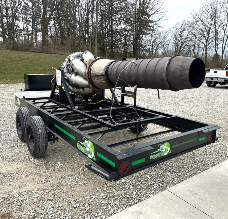 A Motorlet M-701 Turbojet Engine On A Test Run Trailer