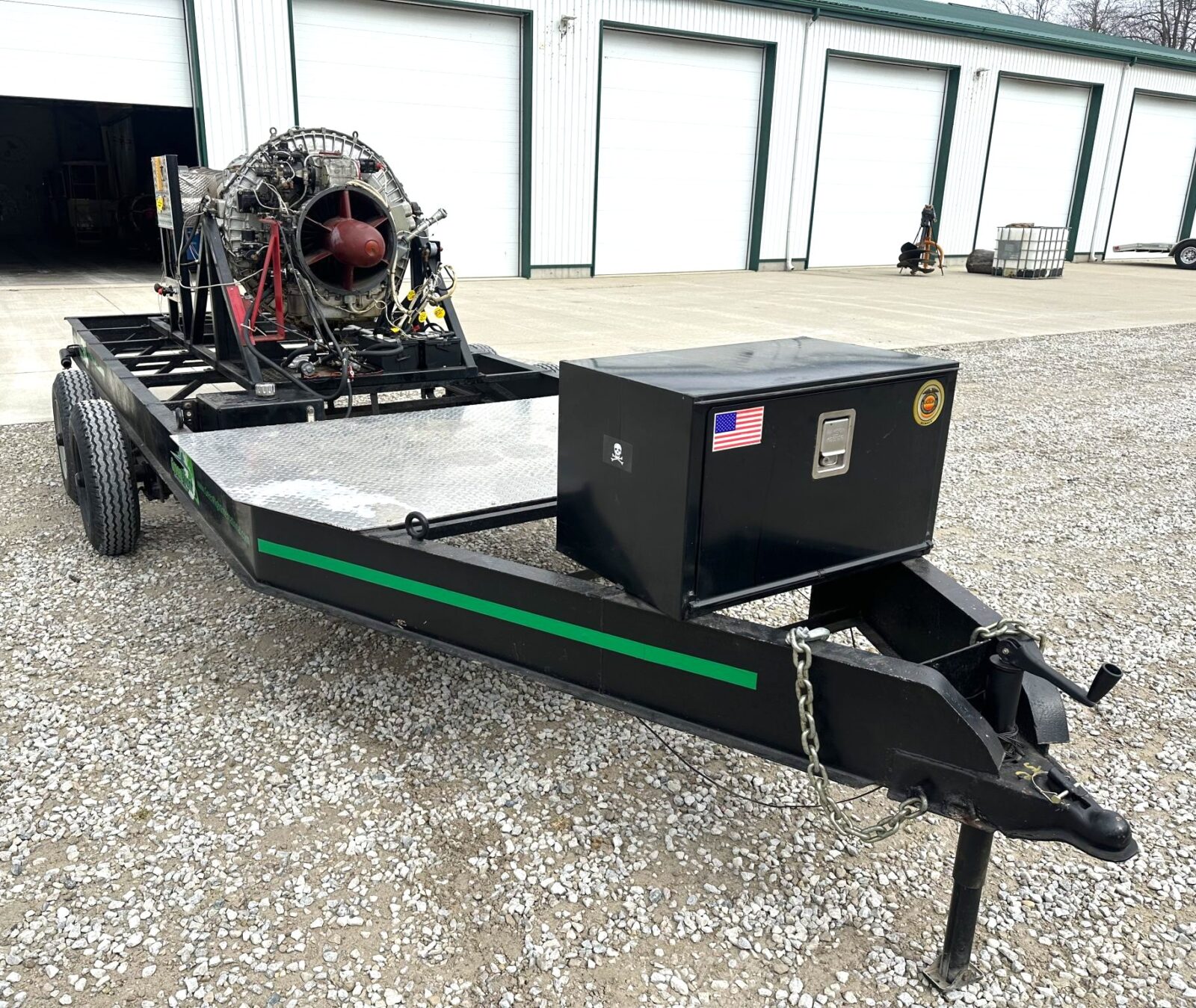 A Motorlet M-701 Turbojet Engine On A Test Run Trailer