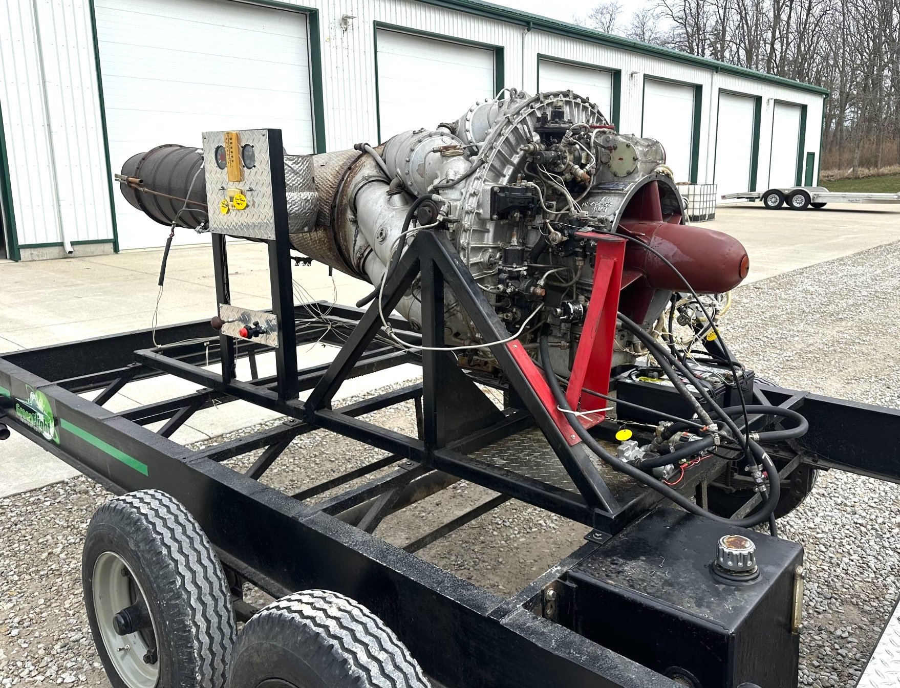 A Motorlet M-701 Turbojet Engine On A Test Run Trailer