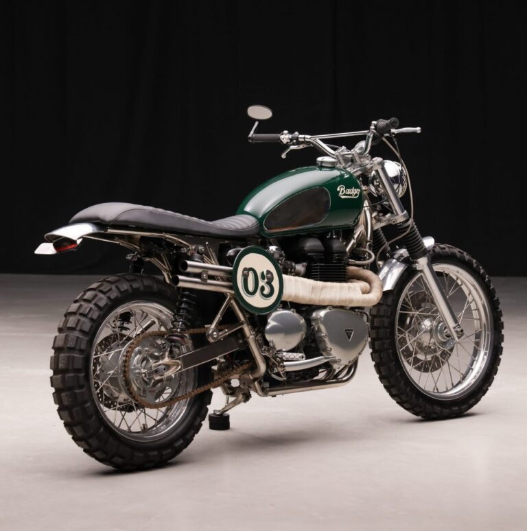 A Triumph Bonneville T100 Scrambler Built By Dunworth Machines