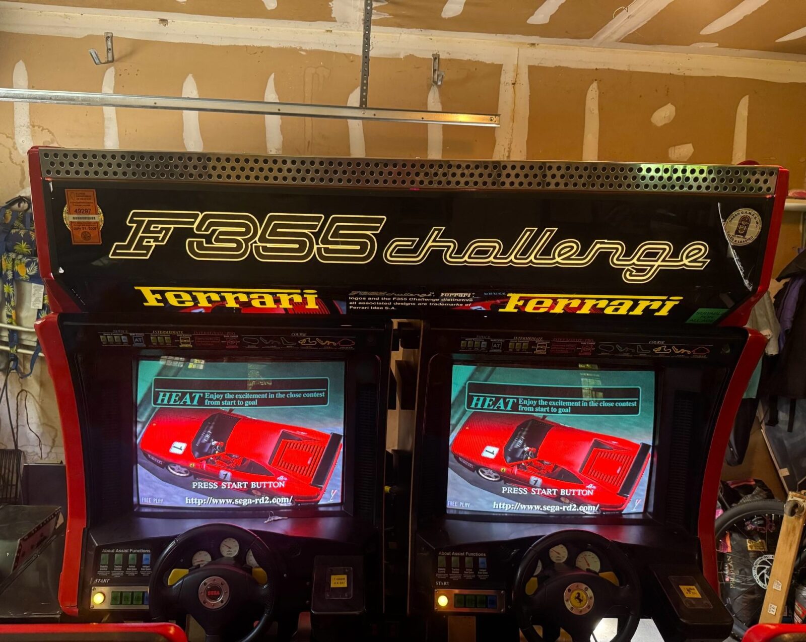 Two Player: An Original Sega Ferrari F355 Challenge Arcade Game