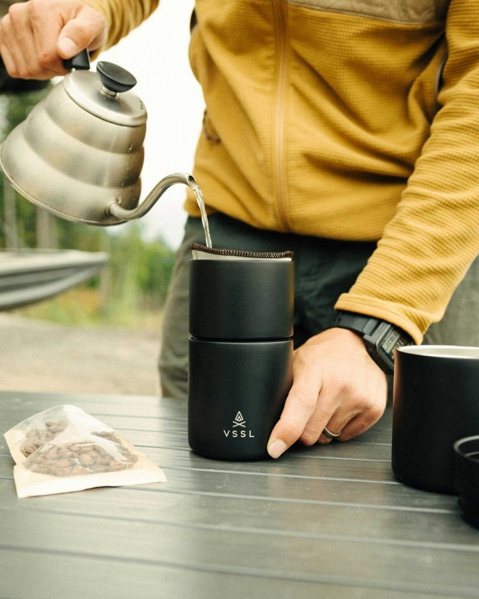 The VSSL Nest Pour Over Coffee Kit: World Class Campsite Coffee