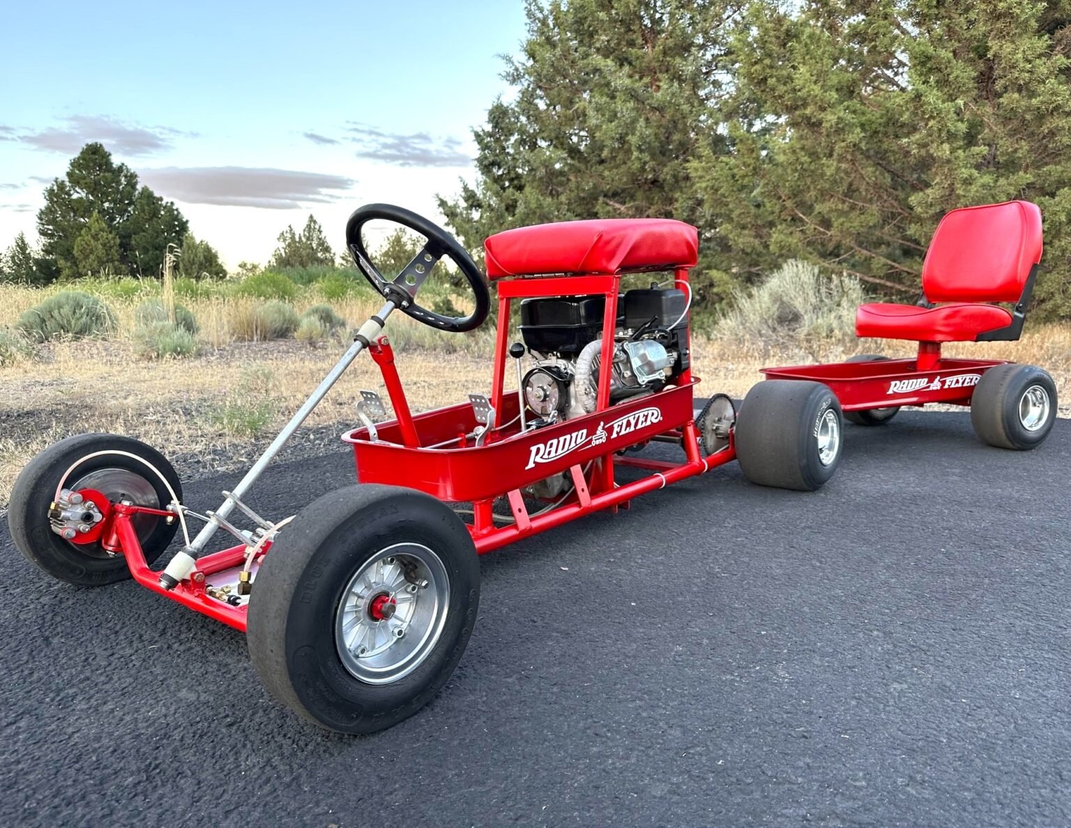 For Sale: A Radio Flyer Wagon Go-Kart (With Trailer)