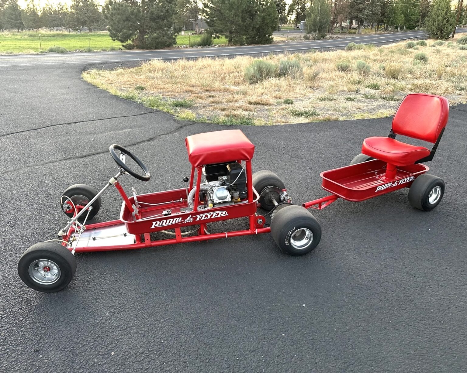 For Sale: A Radio Flyer Wagon Go-Kart (With Trailer)