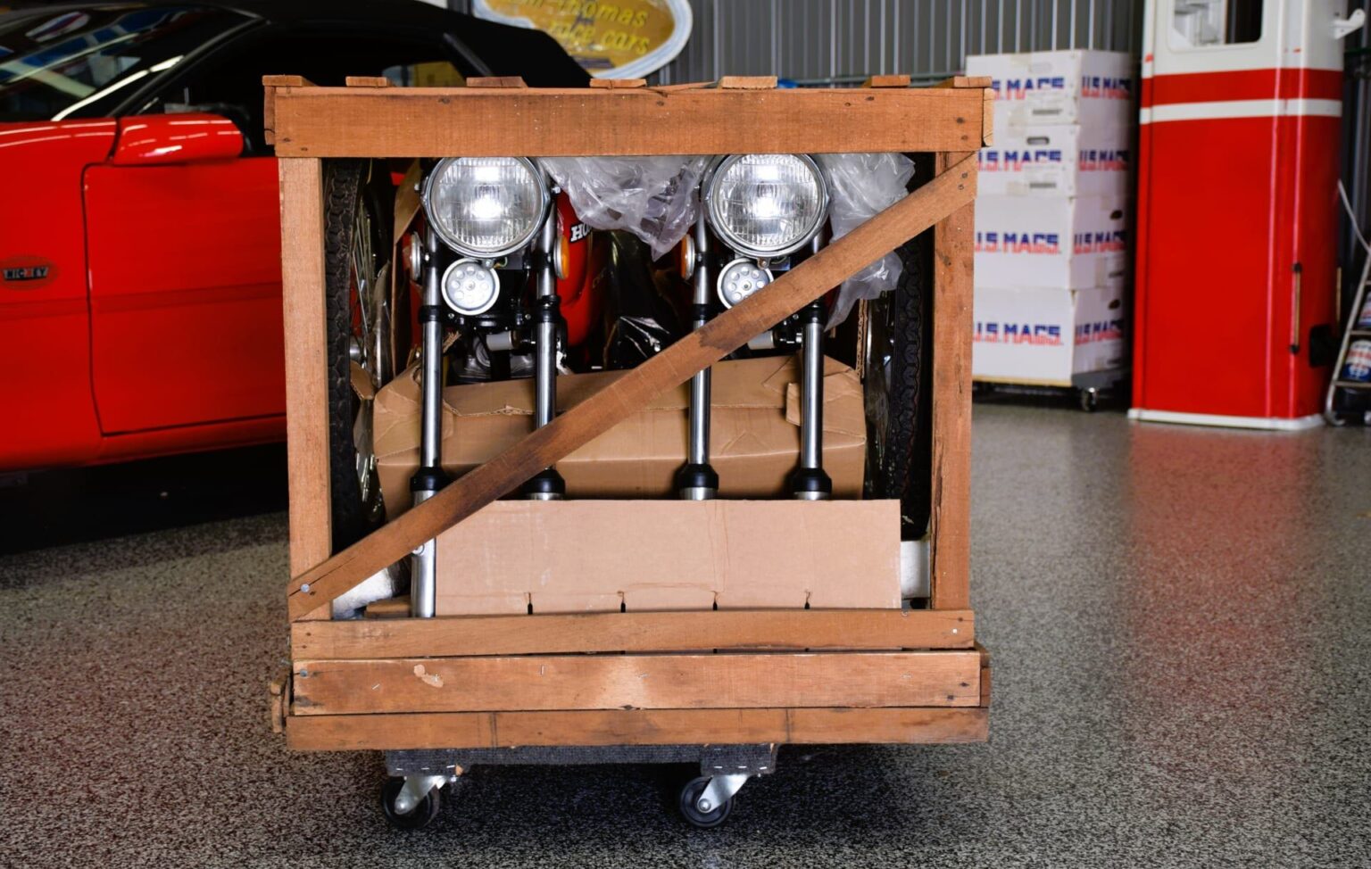 Still In The Factory Crate! A Pair Of Matching 1978 Honda Motorcycles