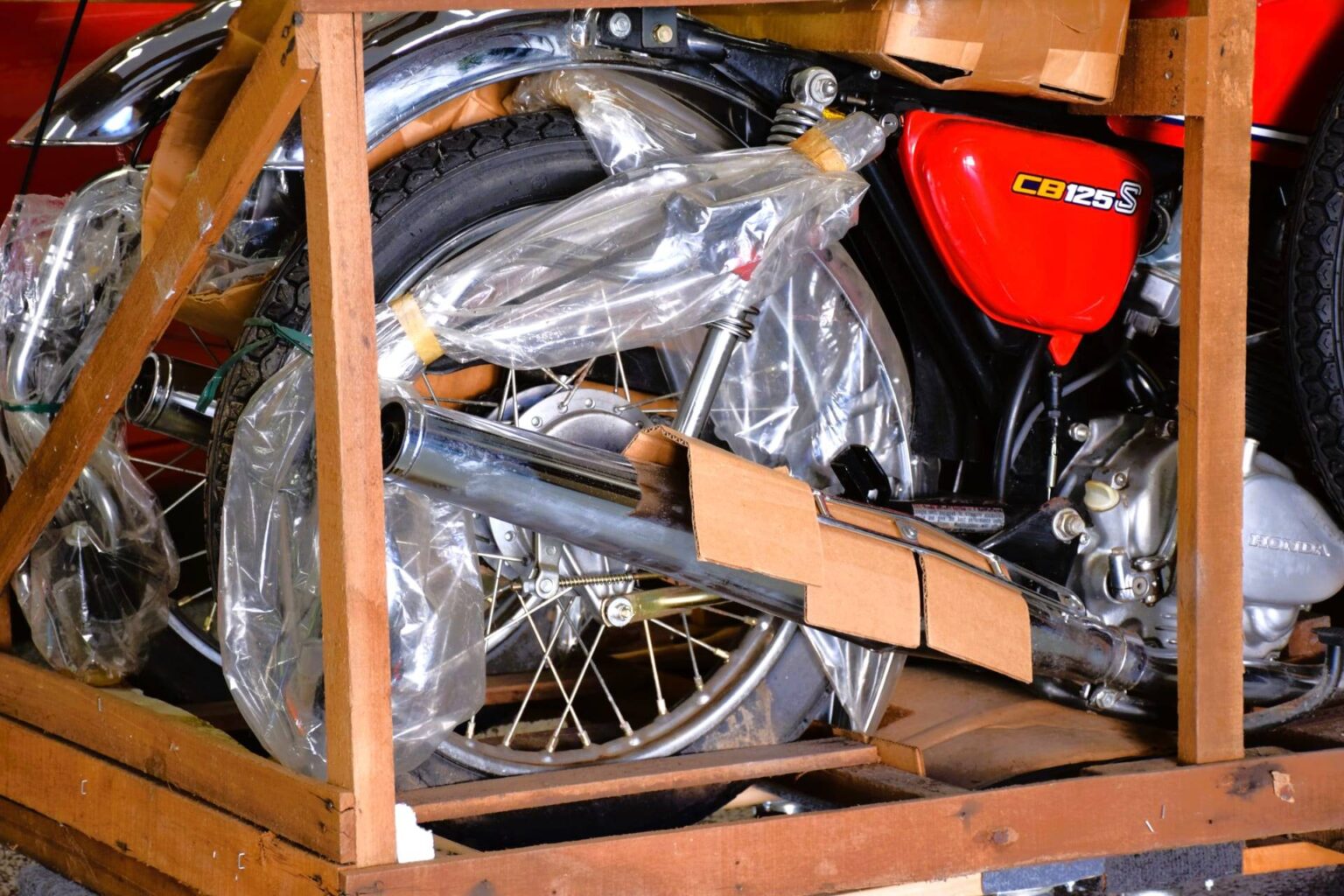 Still In The Factory Crate! A Pair Of Matching 1978 Honda Motorcycles
