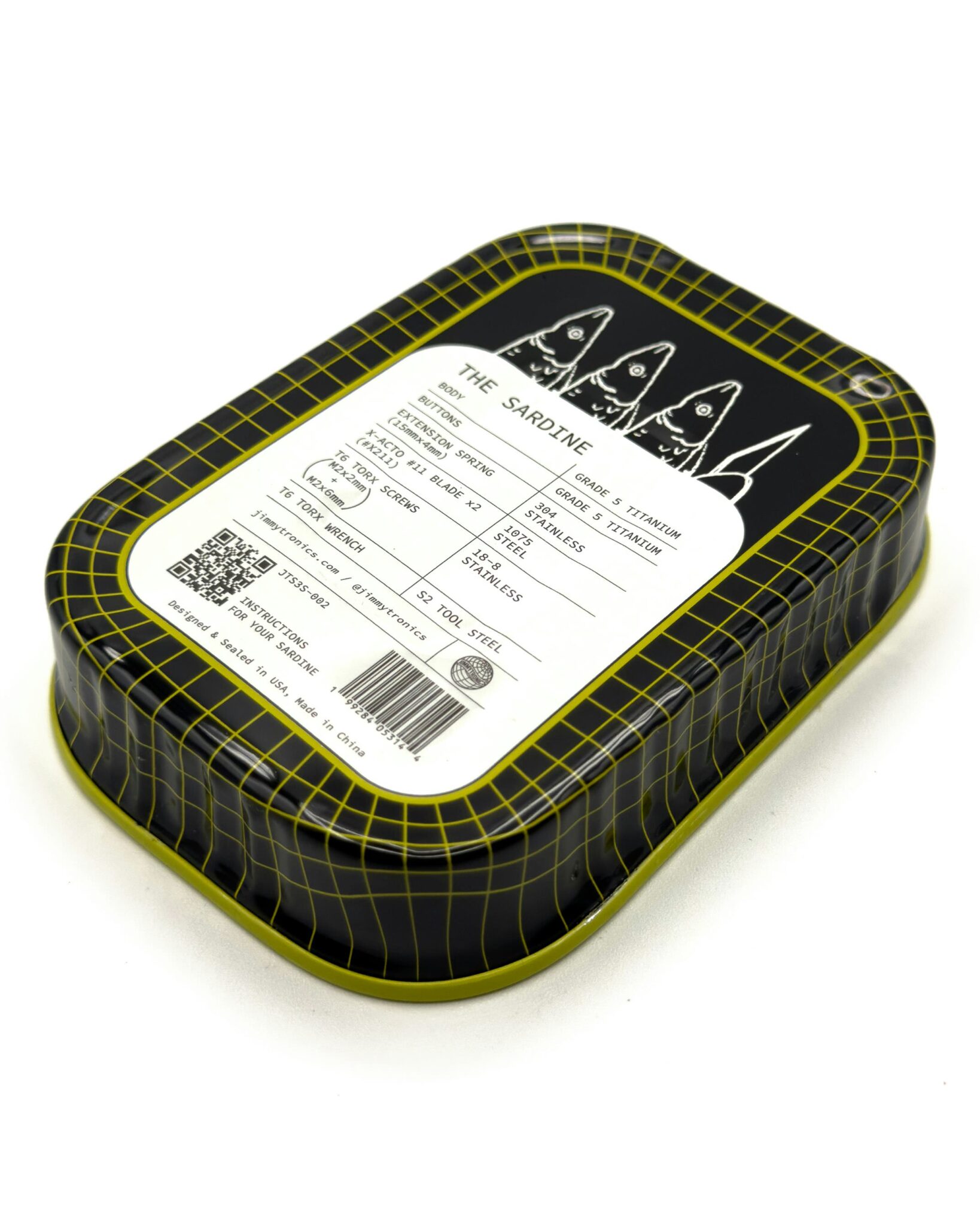A Titanium Nano Knife In A Sardine Can