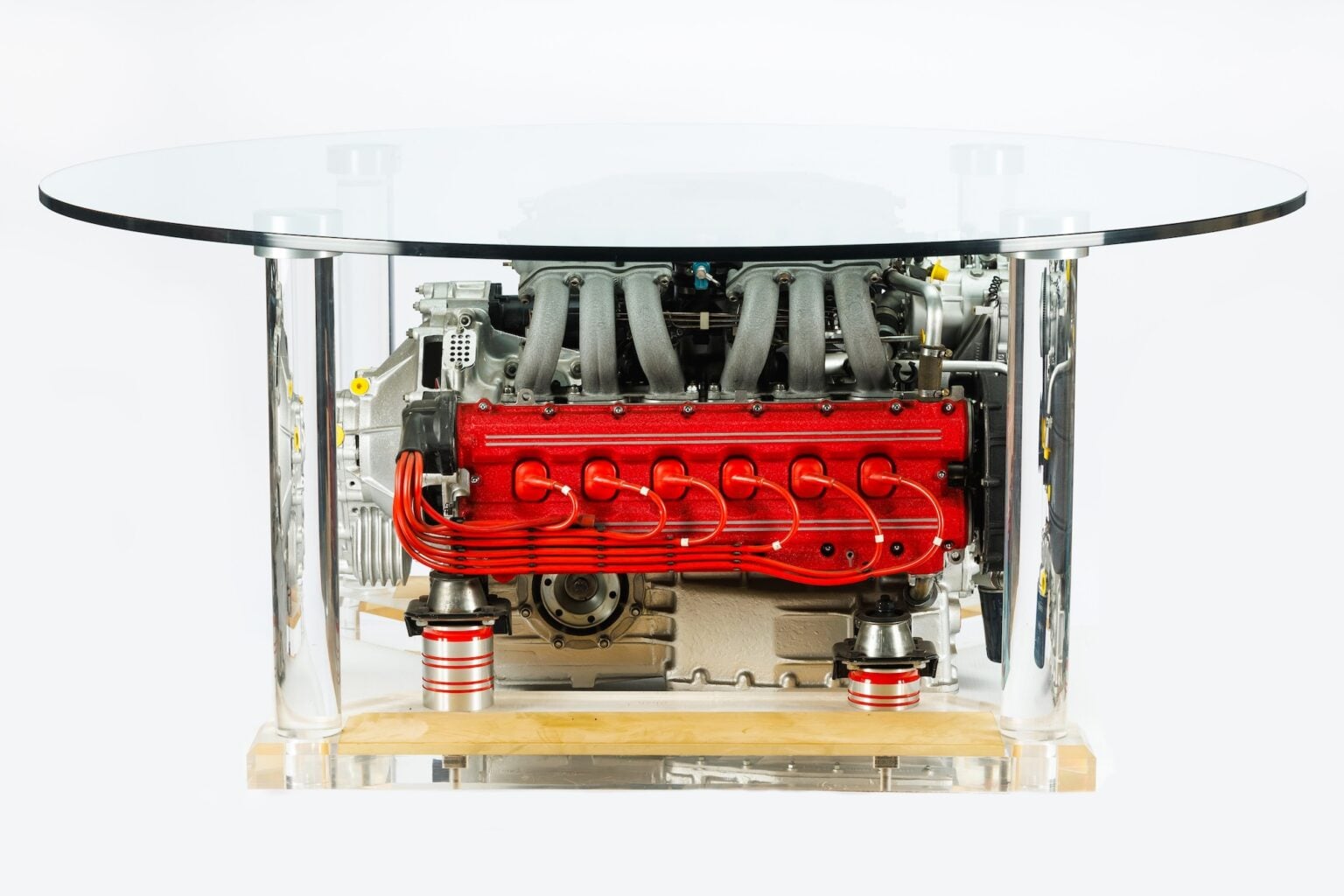 Peak 1980s Home Furnishings: A Ferrari Testarossa Engine Coffee Table