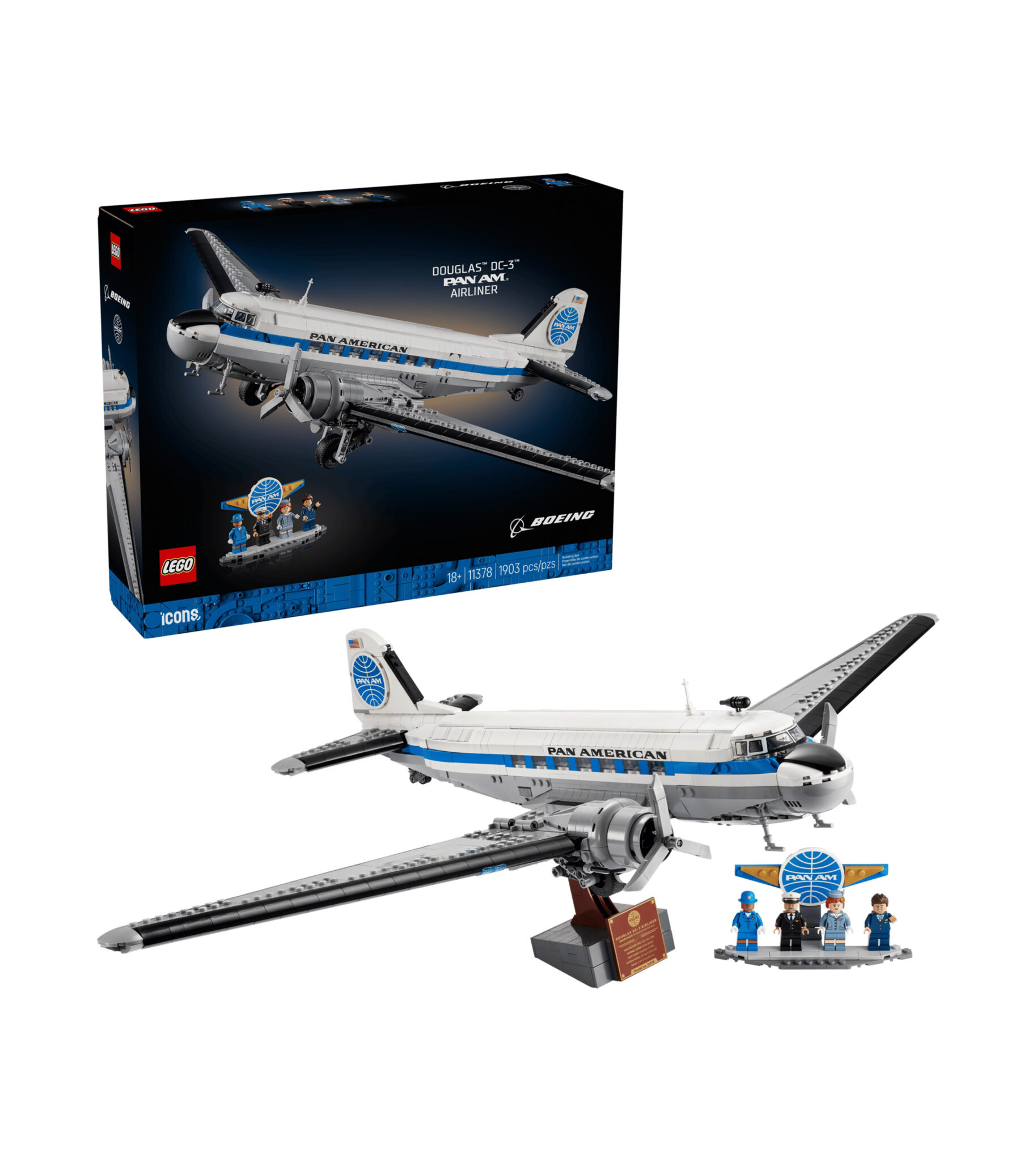 The New 1,903 Piece Lego Douglas DC-3 Pan Am® Airliner